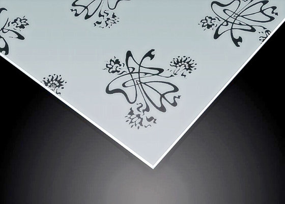 Decorative Low Iron Tempered Glass , Durable Etched Glass Panels For Doors 