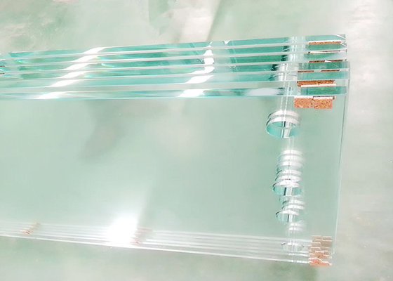 Interior Frosted Laminated Tempered Glass Frameless Hollow / Solid Structure