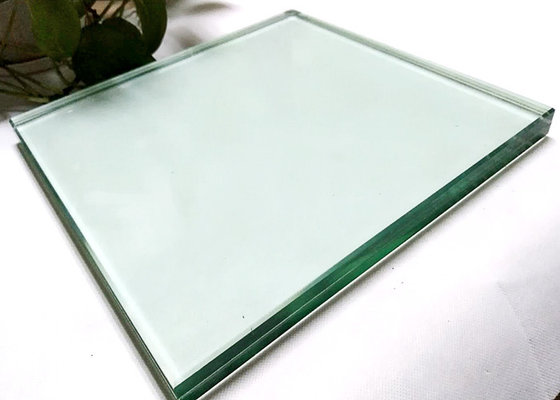 Flat Beveled Laminated Float Glass , Tempered Safety Glass Polished Straight Edge
