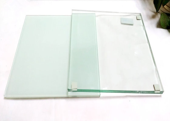 Flat Beveled Laminated Float Glass , Tempered Safety Glass Polished Straight Edge