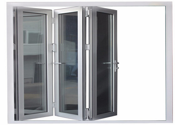 Thermal Break Double Glass Doors , Sound Insulation Aluminium Glazed Door