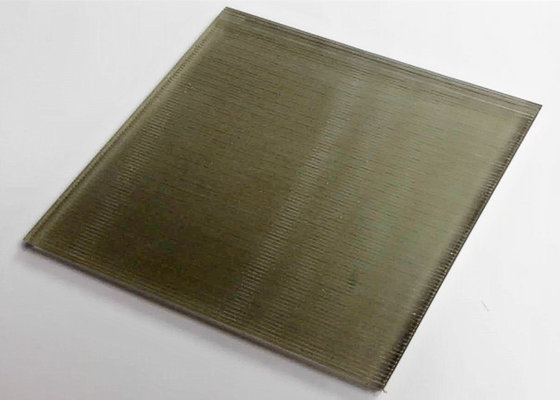 Multi Pattern Acid Etched Glass , Figured Textured Fabric Laminated Glass