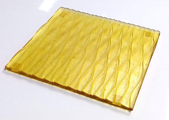 Hot Melt Fused Glass Wall Art Panels , Laminated Wire Glass For Partition 