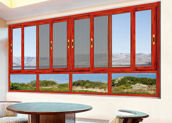 Ventilation Vacuum Aluminium Glass Door Powder Coated Easy Cleaning