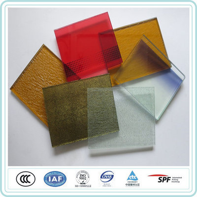 Safety Decoration Art Laminated Glass 12mm Coloured Sheet For Commercial Building