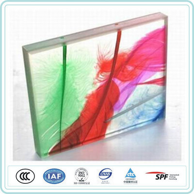 Safety Decoration Art Laminated Glass 12mm Coloured Sheet For Commercial Building