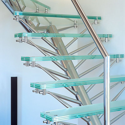 Flooring Safety PVB Laminated Glass Hollow / Solid Structure Customed Size