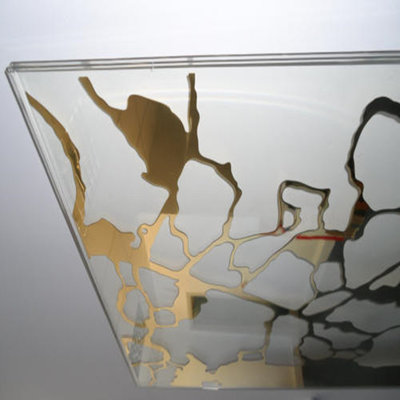 Lacquered Art Toughened Laminated Glass Silkscreen Printing Flat Shape For Decorative