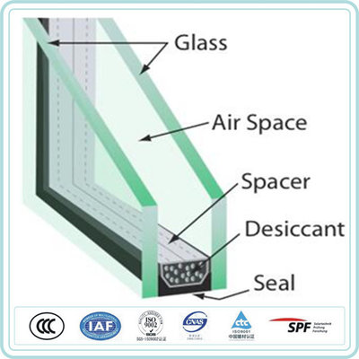 Light Weight Tempered Low-e Glass  Insulation Double Glazing Glass