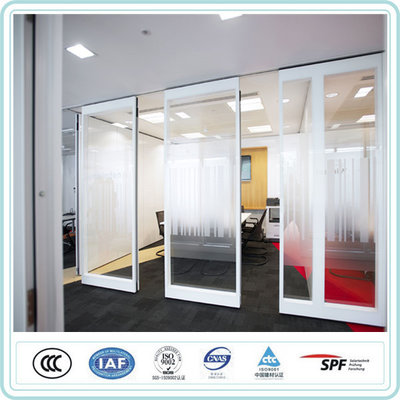 Acoustic noise insulated heat reducing double glazing removable partition for office
