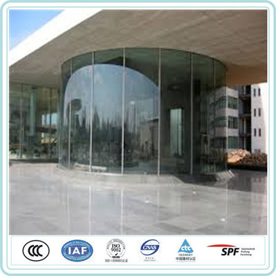 Aluminium Window Fram  Curved Tempered Insulated Glass Fire Resistant Toughened Glass