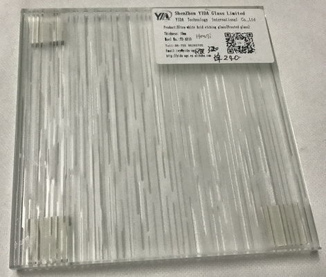 Ultra-white Acid  Etch Glass 10mm  Home Design Frosted  Tempered Decorative  Glass