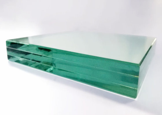 Multifunction 6.38 Clear Laminated Glass Flat Shape PVB / SGP Film Type