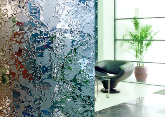 Multifunction Acid Etched Tempered Glass , Frosted Glass Panel Solid Structure