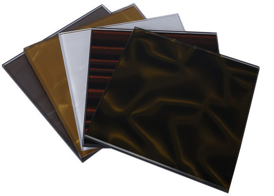 Hallway Patterned Toughened Glass , Decorative Tempered Glass With Metal Mesh