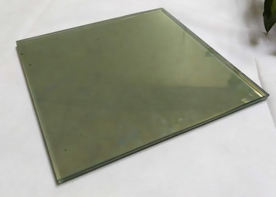 24k Gold Solid Double Laminated Glass , Frameless Tinted Reflective Glass