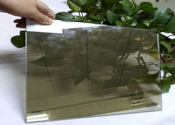 Golden Tempered Reflective Laminated Glass Flat Shape Low Eradiation Fuction