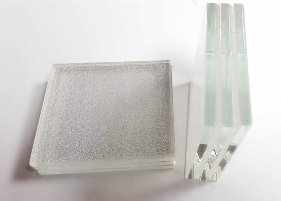 Frameless Flat Decorative Laminated Glass , Clear Anti Slip Glass Floor