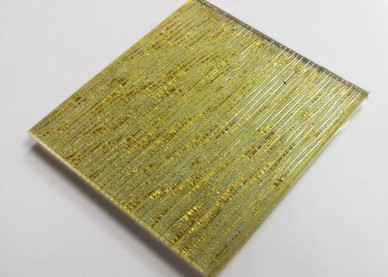Hot Melt Fused Glass Wall Art Panels , Laminated Wire Glass For Partition 