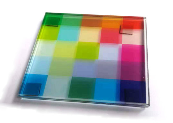 Hardness Laminated Obscure Glass , Crystal Glass Art Customized Size