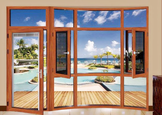 Anti Typhoon Casement Aluminium Glass Door Thermal Insulation Anodizing