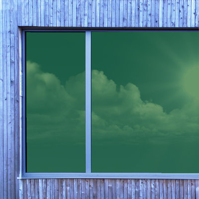 Exterior Building Facade Clear Reflective Structural Glass Glazes Paint Curtain Wall