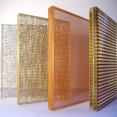Aluminium Frame Art Laminated Glass Requirements Wall Textured PVB Long Lifespan