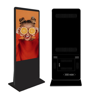 55inch  floor stand vertical touch screen kiosk 4k indoor standalone lcd advertising display supplier