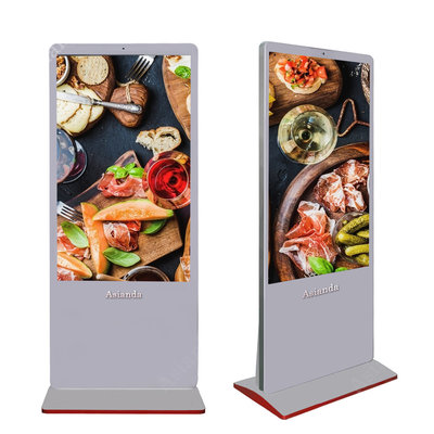 55inch  floor stand vertical touch screen kiosk 4k indoor standalone lcd advertising display supplier