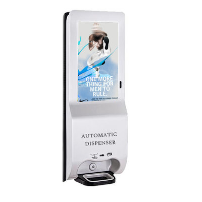 Indoor Washroom Wall Mount LCD Digital Signage LCD Player Hand Sanitizing LCD Advertising Display with Auto Dispenser supplier