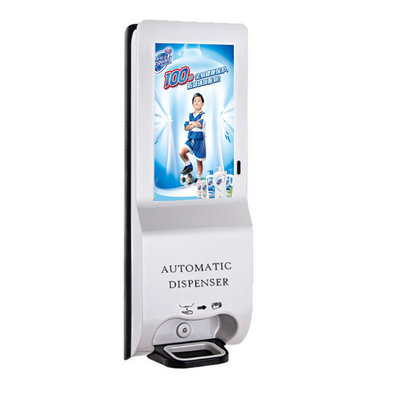 Indoor Washroom Wall Mount LCD Digital Signage LCD Player Hand Sanitizing LCD Advertising Display with Auto Dispenser supplier