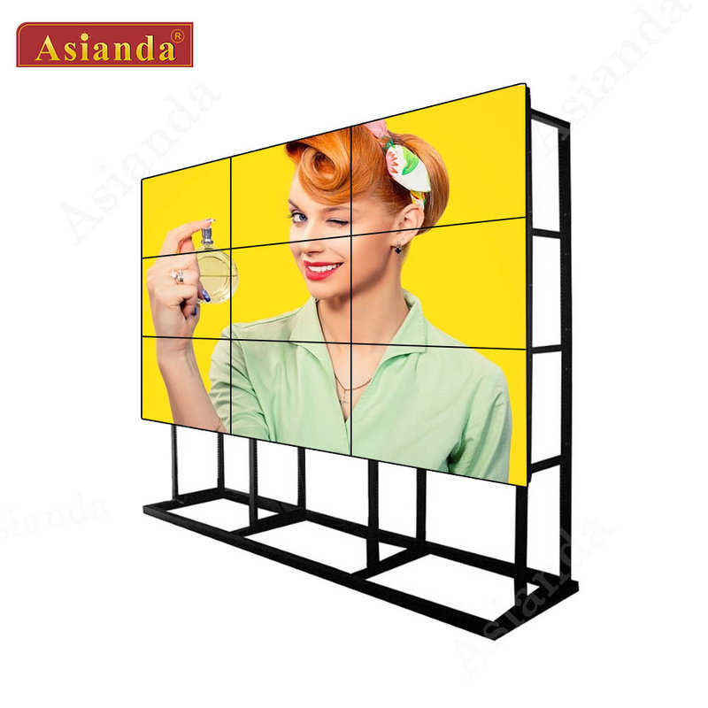 2x2 Vertical Video Wall 55inch 1.8mm LG Video Wall Monitors Curved LCD Video Wall supplier