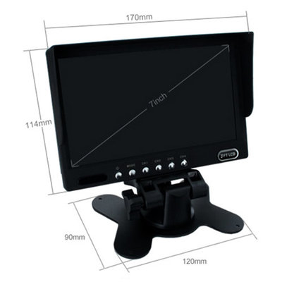 Best Selling OEM Car Truck Van Trailer Rear Monitori 7" Quad Color TFT LCD Monitor Screen PA707
