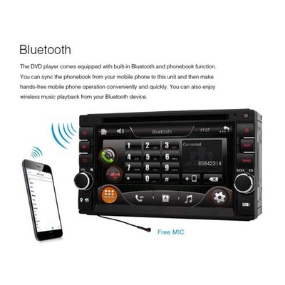 6.2 Inch Touch Screen Android Car Radio DVD Player Mstar 2531 2 Din With DA6546C