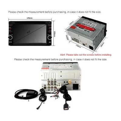 6.2 Inch Touch Screen Android Car Radio DVD Player Mstar 2531 2 Din With DA6546C