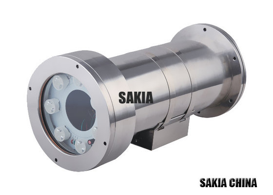 Exd II Night Vision Fixed Explosion Proof CCTV Camera Housing With Illuminator