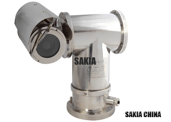 2.2MP 20X Auto Tracking Heavy Duty Explosion Proof PTZ Camera With Wiper System