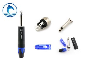 6.35mm TR Video Connector 2 Pole Mono Male Plug , 6.35 Amplifier Microphone Plug