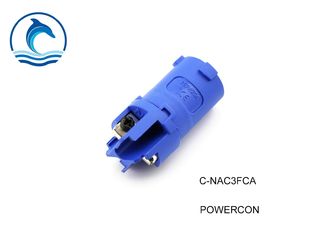 Blue NAC3FCA Powercon Connector 20A Cable Connector Power Adapter For LED Display