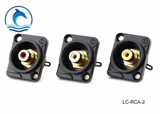 Square LC-RCA-2 RCA Jack Connector RCA Phono Connector Jack Panel Mount