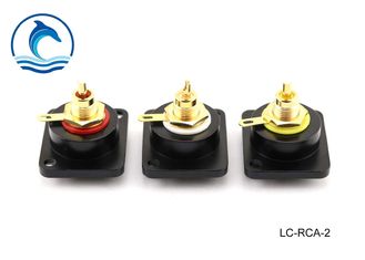 Square LC-RCA-2 RCA Jack Connector RCA Phono Connector Jack Panel Mount