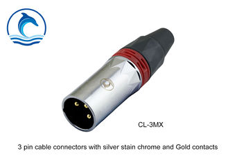New XLR Audio Connector 3 Pin Audio Golden Cannon XLR Male Connector CL-3MX 3 Pin Connector