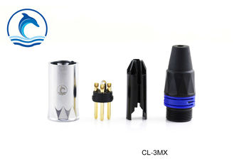 New XLR Audio Connector 3 Pin Audio Golden Cannon XLR Male Connector CL-3MX 3 Pin Connector