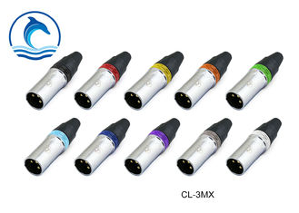 New XLR Audio Connector 3 Pin Audio Golden Cannon XLR Male Connector CL-3MX 3 Pin Connector