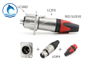 Female Nickel Plated Contacts XLR Audio Connector LC3FX XLR Panel Mount Connector