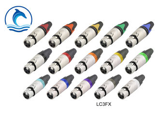 Female Nickel Plated Contacts XLR Audio Connector LC3FX XLR Panel Mount Connector