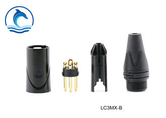 3 Pin LC3MX-B Male To Male XLR Connector Communications Application Waterproof Connectors