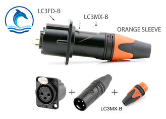 3 Pin LC3MX-B Male To Male XLR Connector Communications Application Waterproof Connectors