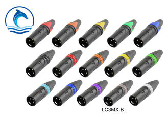 3 Pin LC3MX-B Male To Male XLR Connector Communications Application Waterproof Connectors