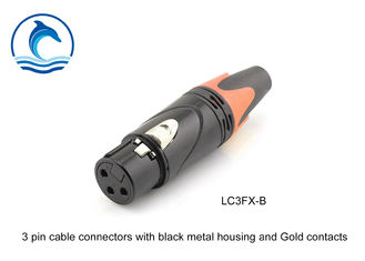 Female XLR Audio Connector Audio Microphone Connector , 3 Pin LC3FX-B Cannon XLR Connector